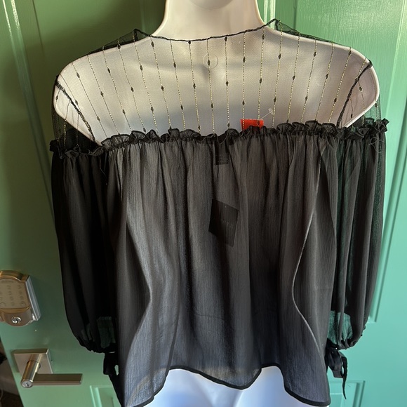 Forever 21 | Tops | Sheer Forever 2 Contemporary Top With Glitter And ...